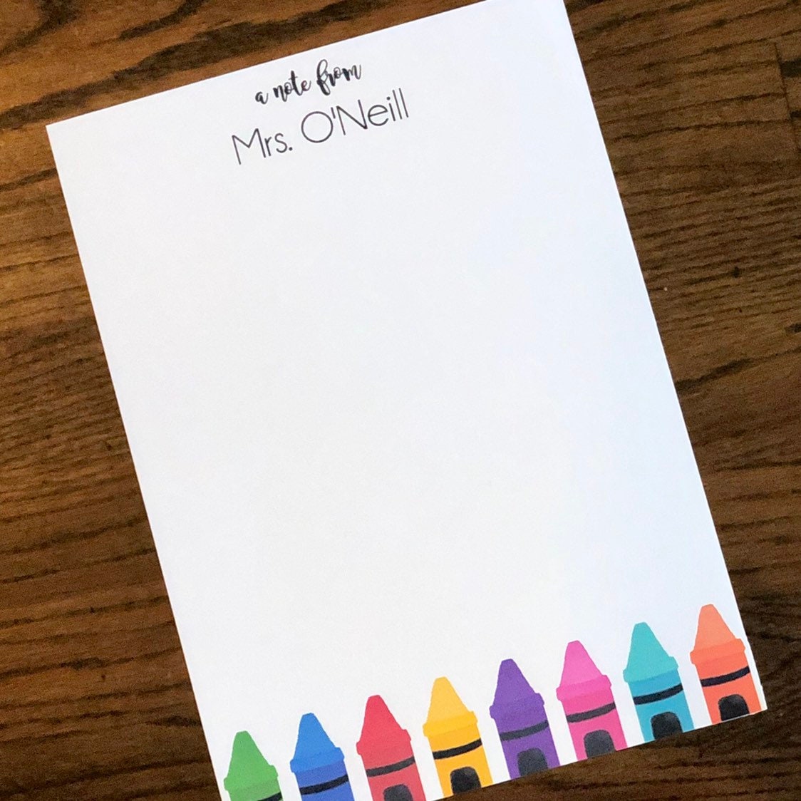 5 X 7 Personalized Teacher Notepad 'teachers Change the - Etsy