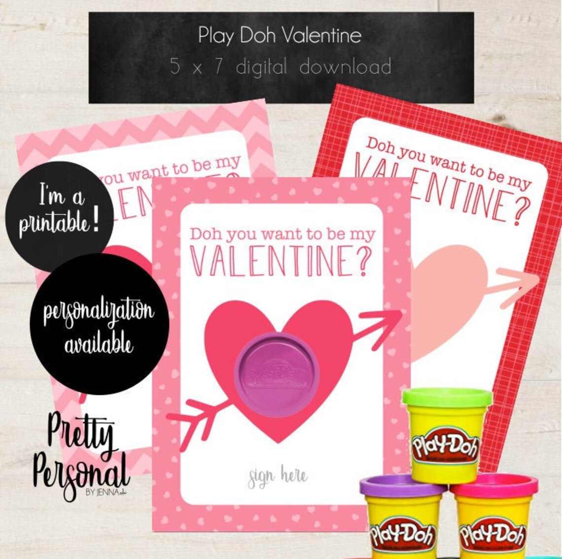 DIY Printable Play Doh 'doh You Want to Be My - Etsy
