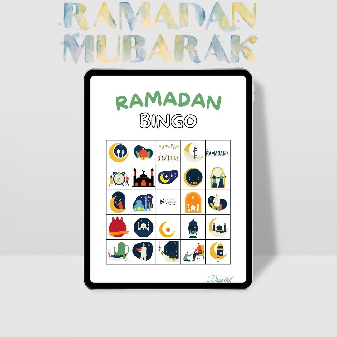 Ramadan Bingo Printable Worksheet Set for Kids and Families – Fun and ...