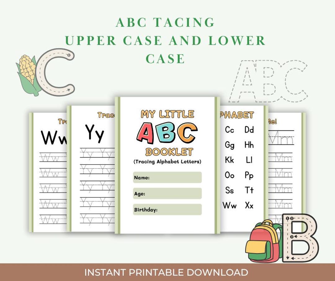 ABC Uppercase and Lowercase Worksheets | A-to-z Alphabet Learning With ...