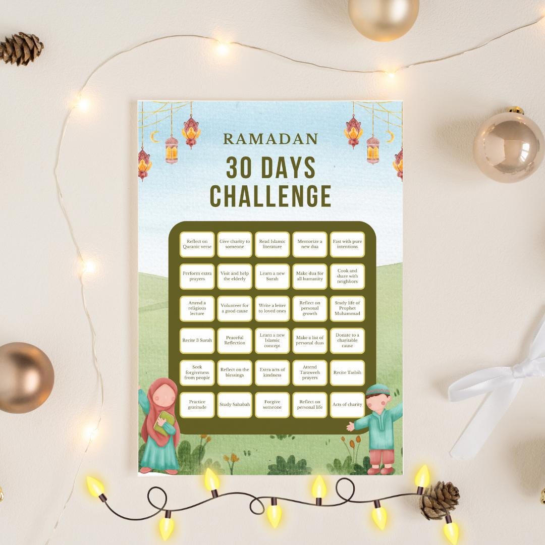 30 Days Ramadan Challenge for Kids and Adults | Good Deeds, Prayer ...