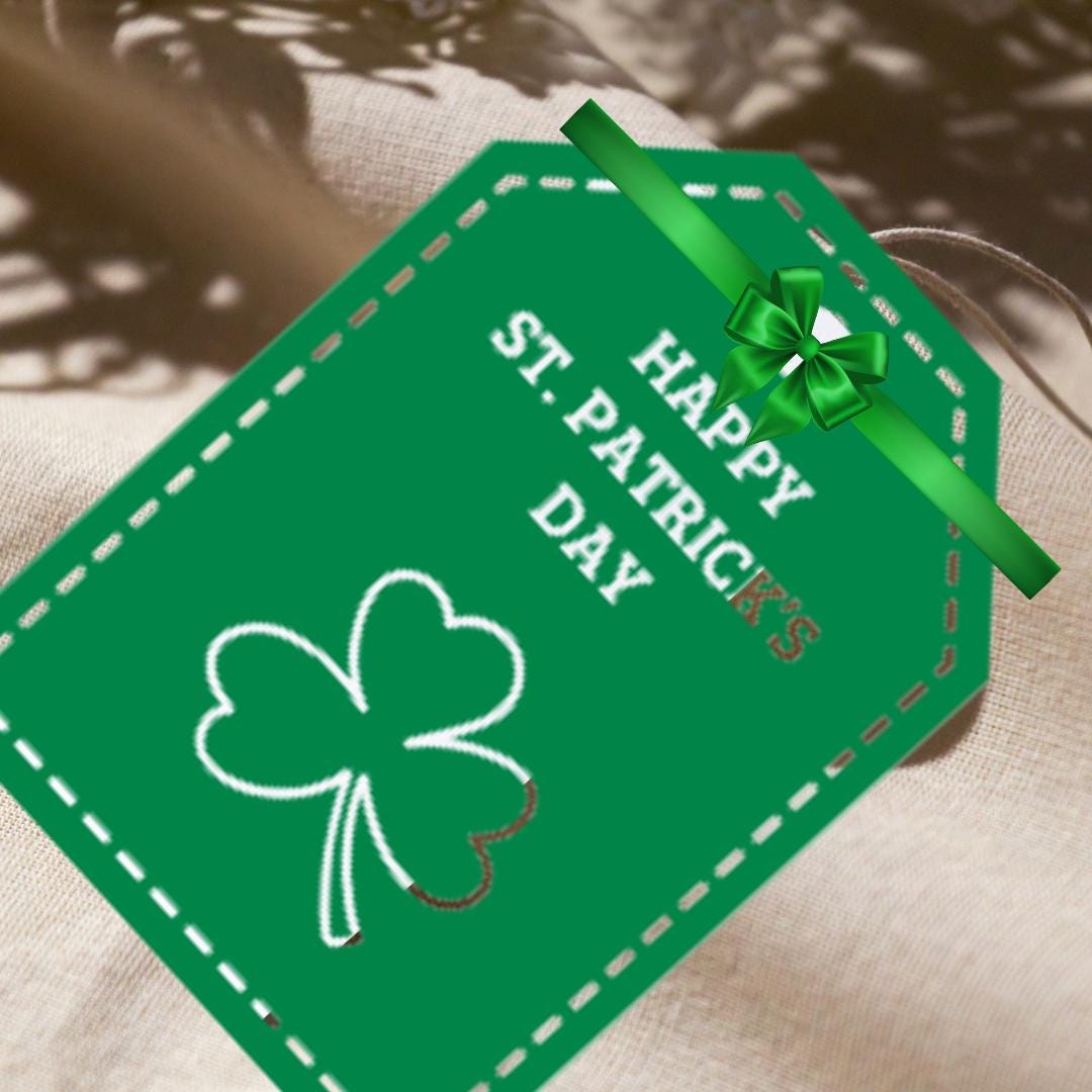 Printable St. Patrick’s Day Gift Tags – Lucky Irish Theme, Shamrocks ...