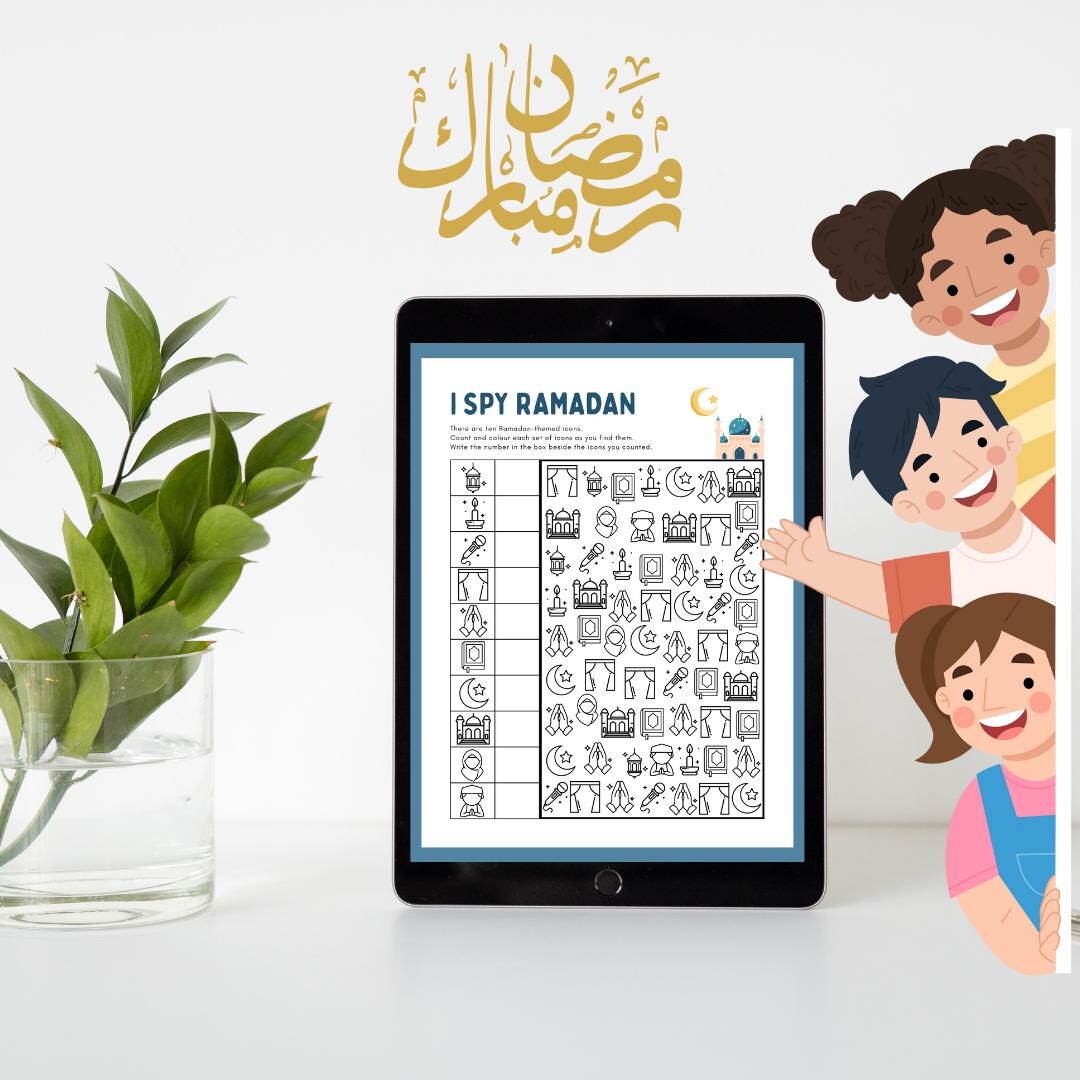 I Spy Ramadan Activity Worksheet for Kids, Fun & Educational Printable ...