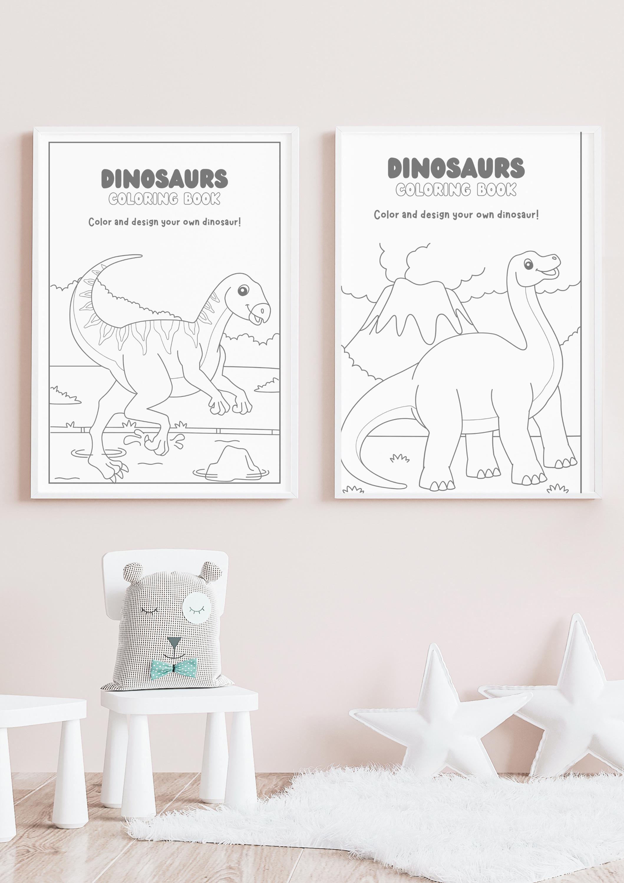Dinosaur Coloring Book | Explore Prehistoric Scenes With Roaring ...