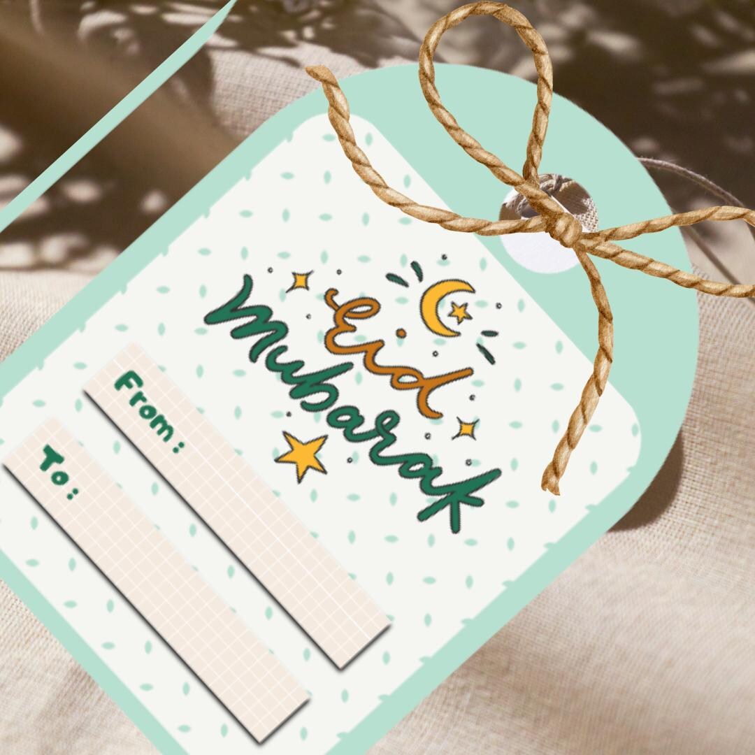 Eid Mubarak Gift Tags – Cute and Printable Hang Tags for Eid Gifts ...