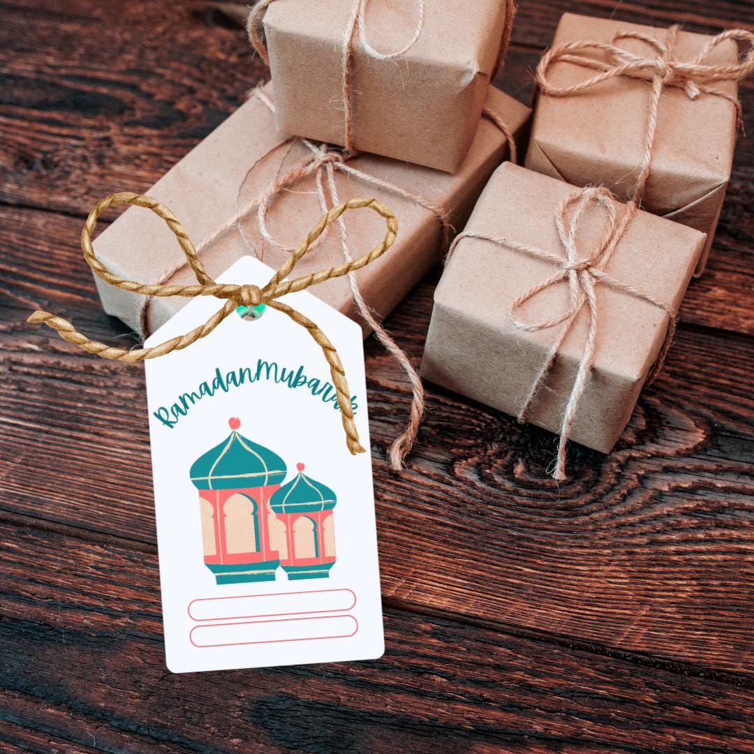 Ramadan Eid Mubarak Gift Tags Printable– Islamic Favor Tags With ...