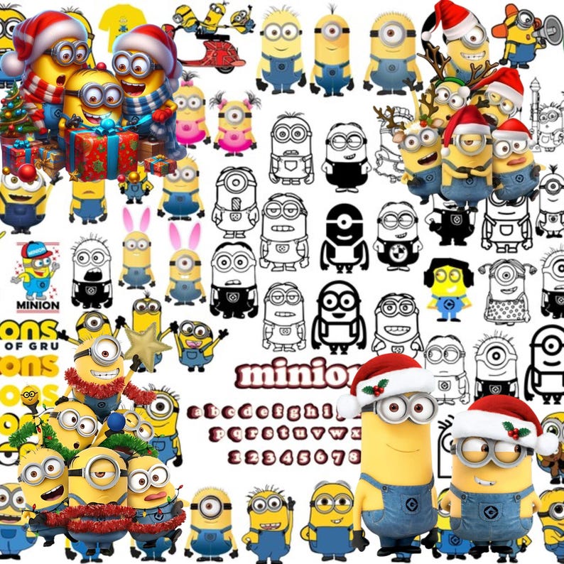 Mega Minions Svg Bundle, Minions Png, Minions clipart, Despicable Svg ...