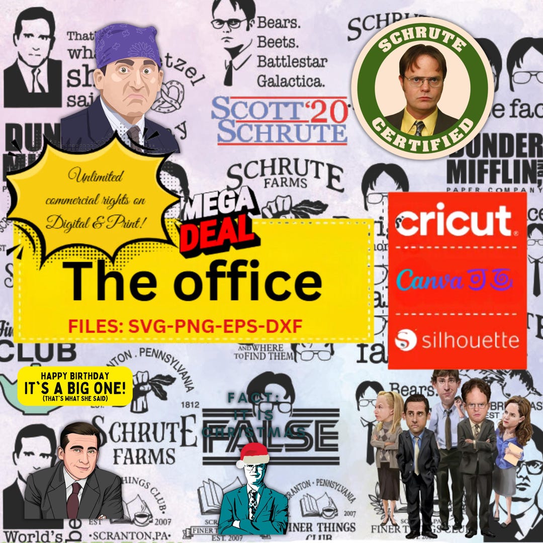 THE OFFICE Bundle SVG, the Office Svg Files for Cricut, the Office Tv ...