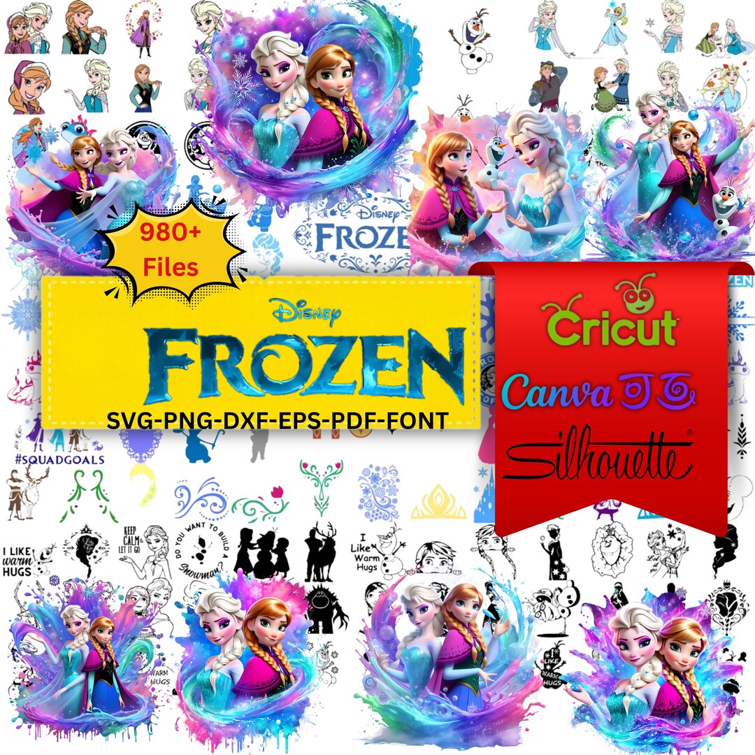 900 FROZEN SVG Bundle, FROZEN Special Bundle Svg Files for Cricut ...