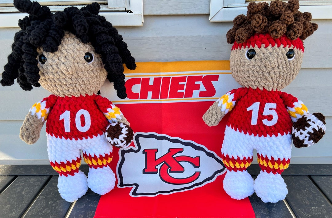 Crochet Football Player Doll: Kansas City Chiefs Inspired Stuffy - Etsy