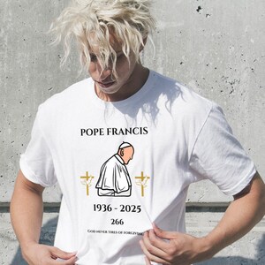 Pope Francis Commemorative T-shirt, Vatican Catholic Tee, Religious ...