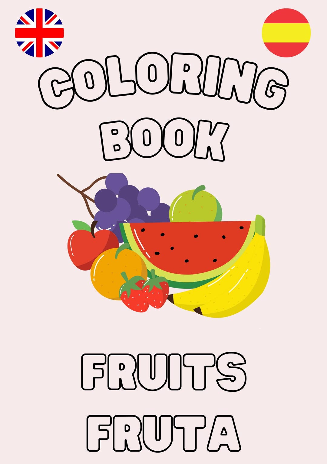 Bilingual Fruit Coloring Book: Spanish/english Vocabulary (PDF Download ...