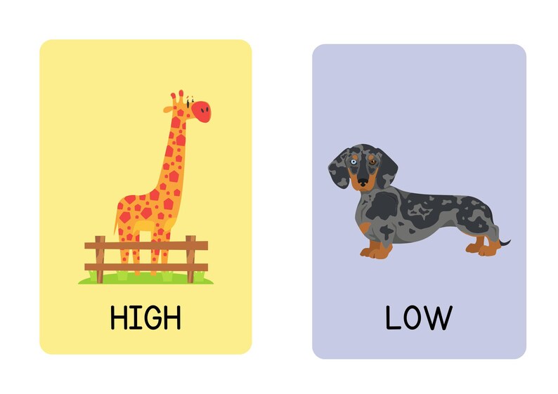 Opposites Flashcards for Kids - Printable PDF Learning Cards - Early ...