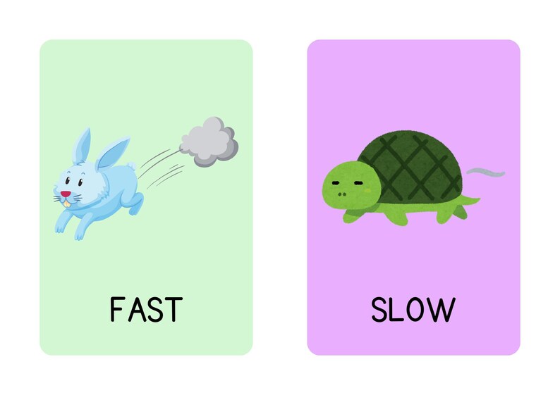 Opposites Flashcards for Kids - Printable PDF Learning Cards - Early ...