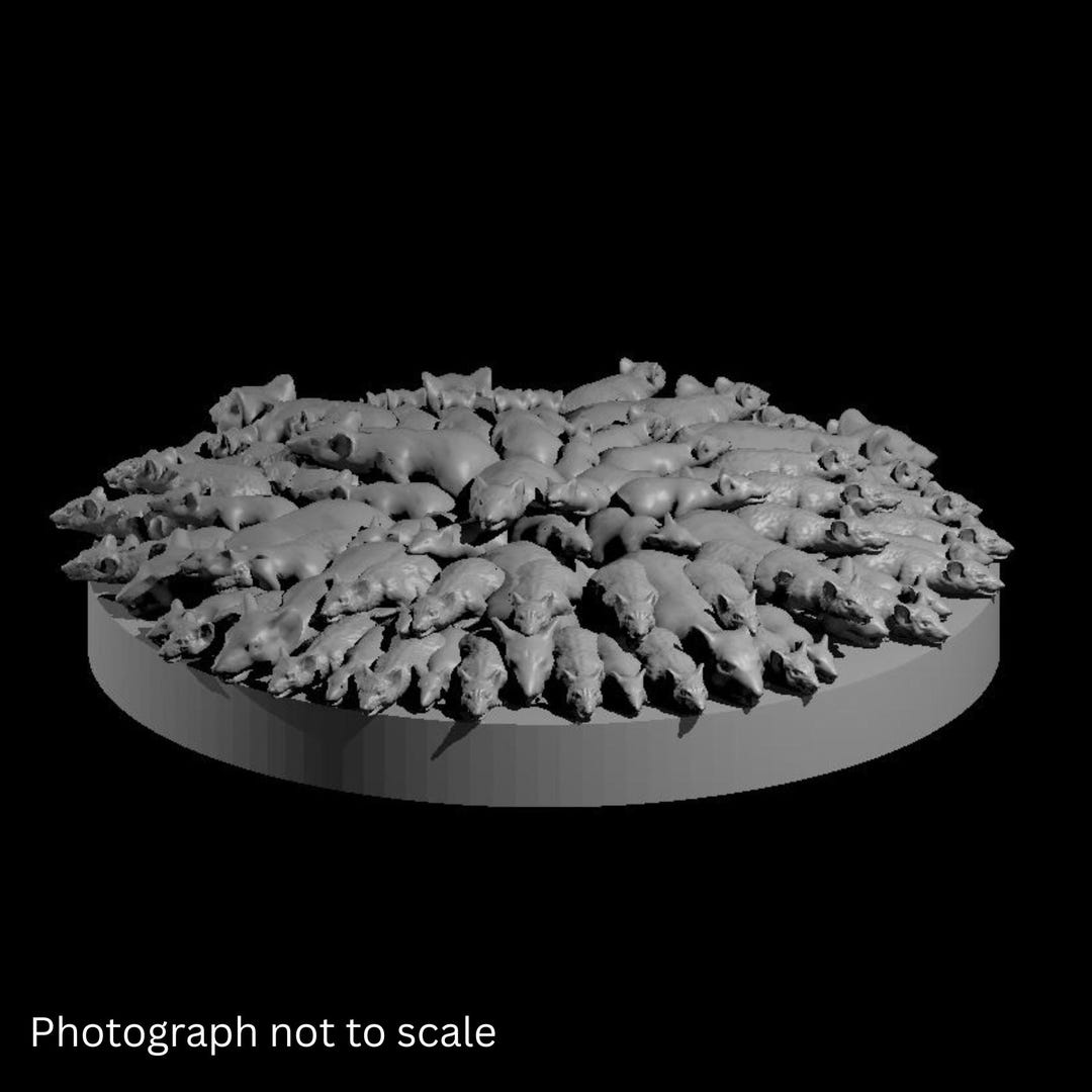 3D Printed Swarm of Rats | Dnd Monster Set, TTRPG Figures | - Etsy