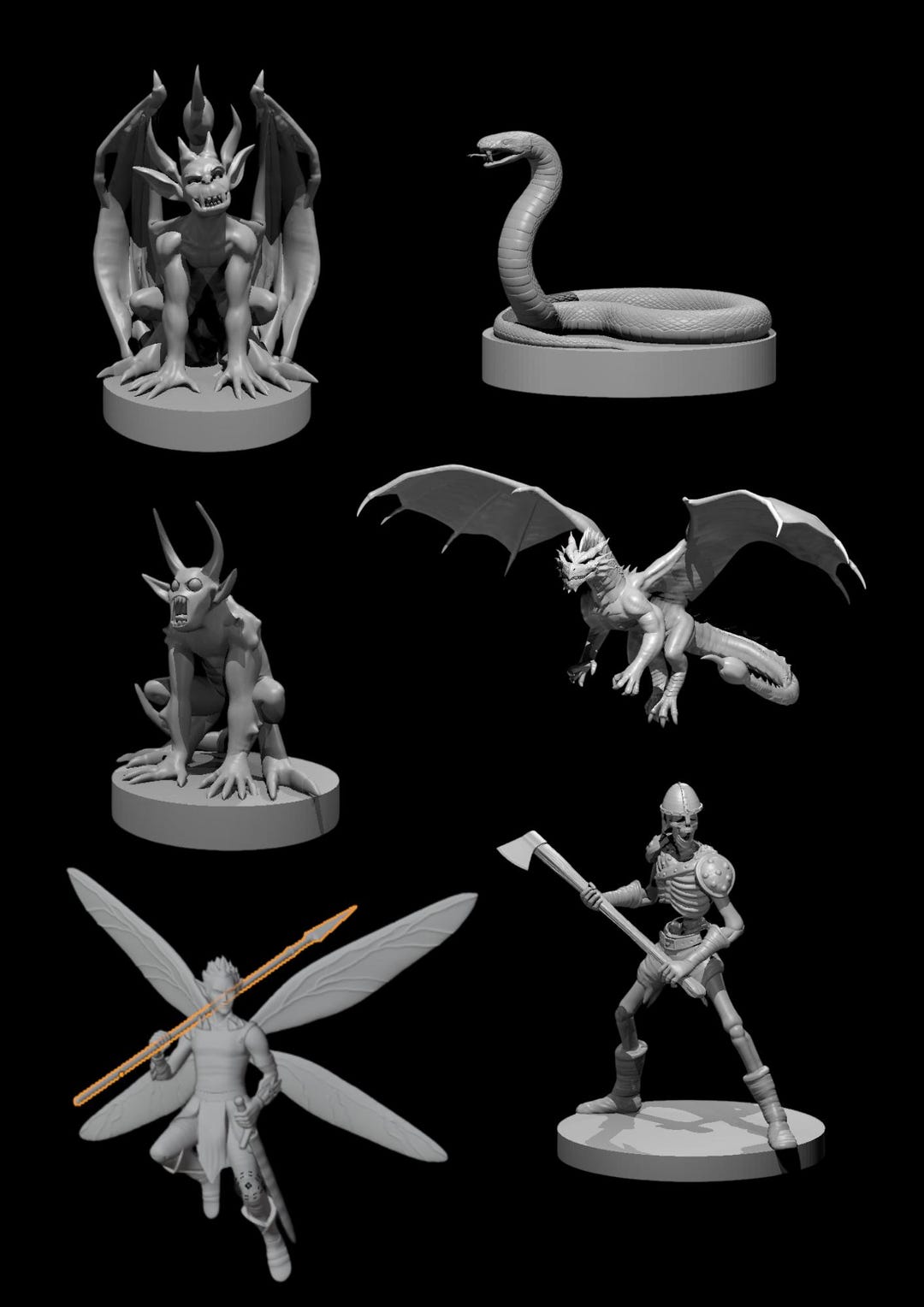 2024 Warlock Familiar Miniature Set | Resin D&D Familiars and TTRPG ...
