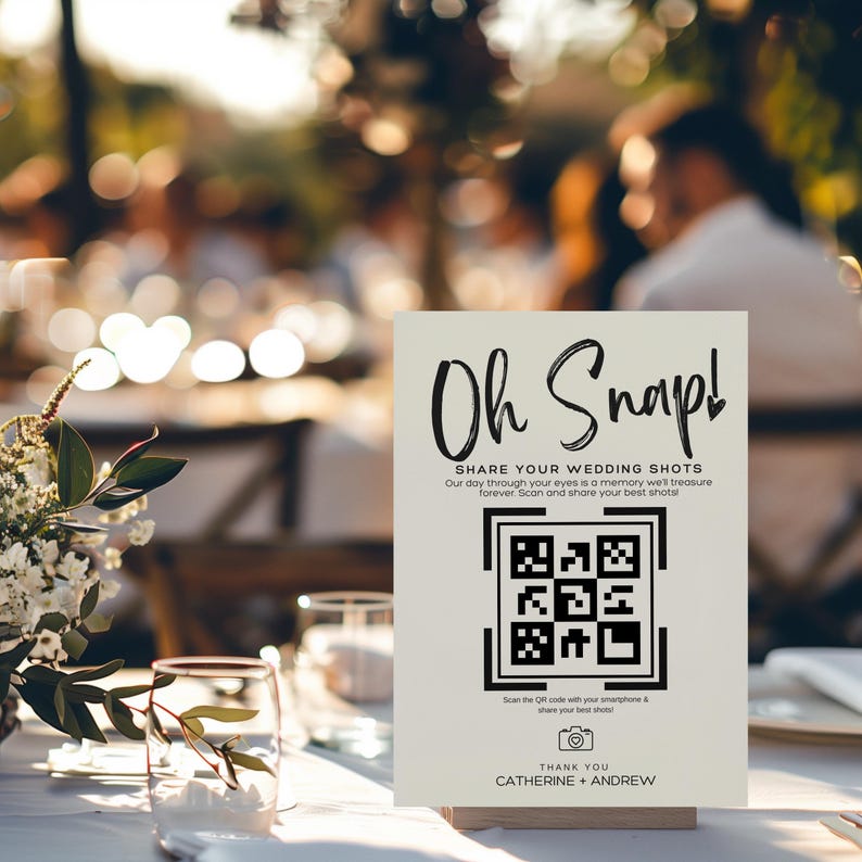 Oh Snap! Wedding Photo Collection Card – Customizable Canva Template ...
