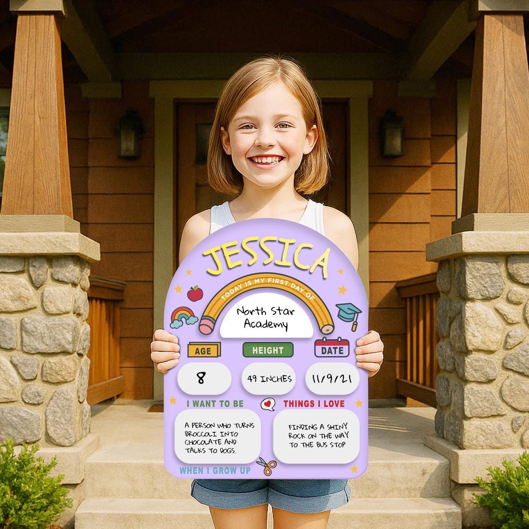 Custom First & Last Day of School Sign: Acrylic Photo Prop - Etsy