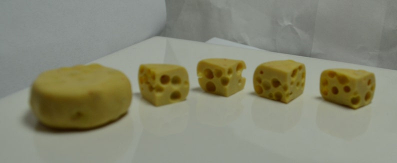 1/12th Scale Swiss Cheese, Made of Polymer Clay - Etsy