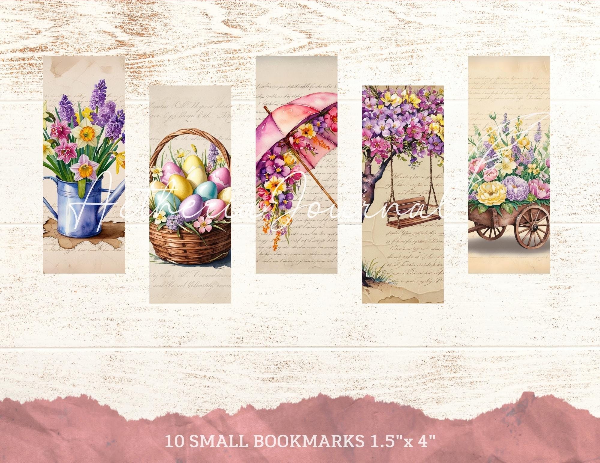 Hello Spring Bookmarks | Printable Bookmarks | Digital Bookmarks ...