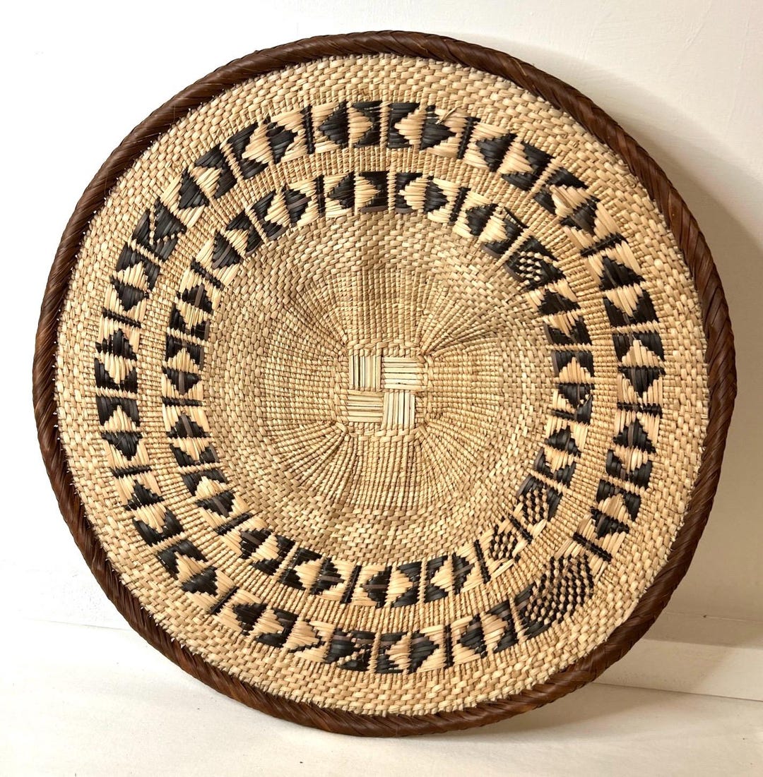 Vintage Tonga Binga Hand Woven Basket / Bowl Zimbabwe African Wall Art ...