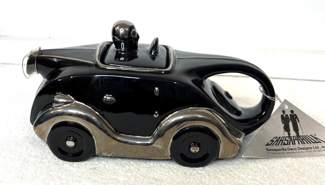 Vintage 1980s Race Car Teapot, Sarsaparilla Deco Designs, Japan - Etsy