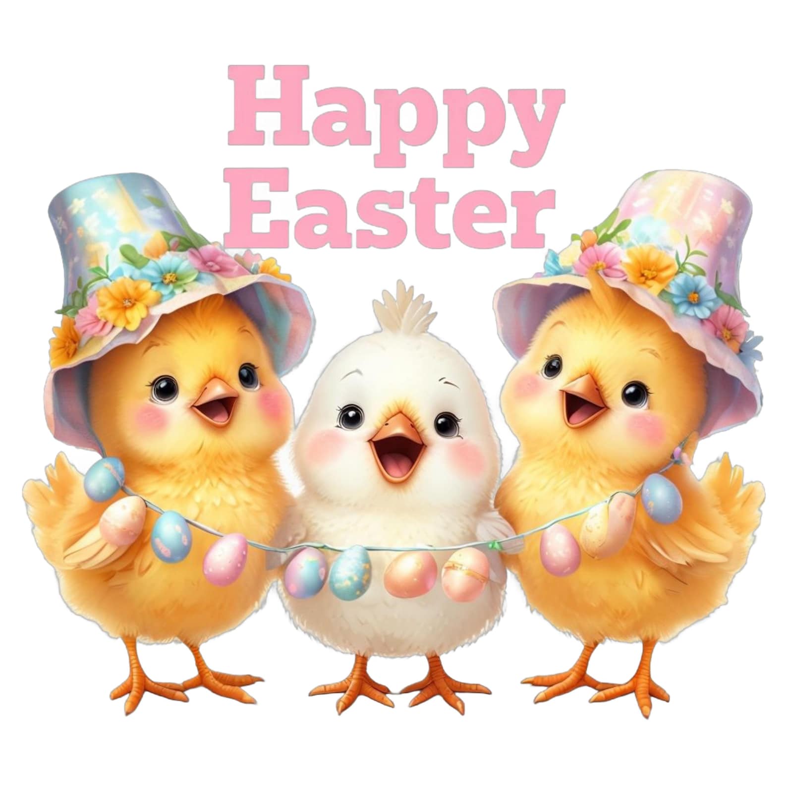 Springtime Easter Chicks Graphics - SVG and PNG Clipart/instant ...