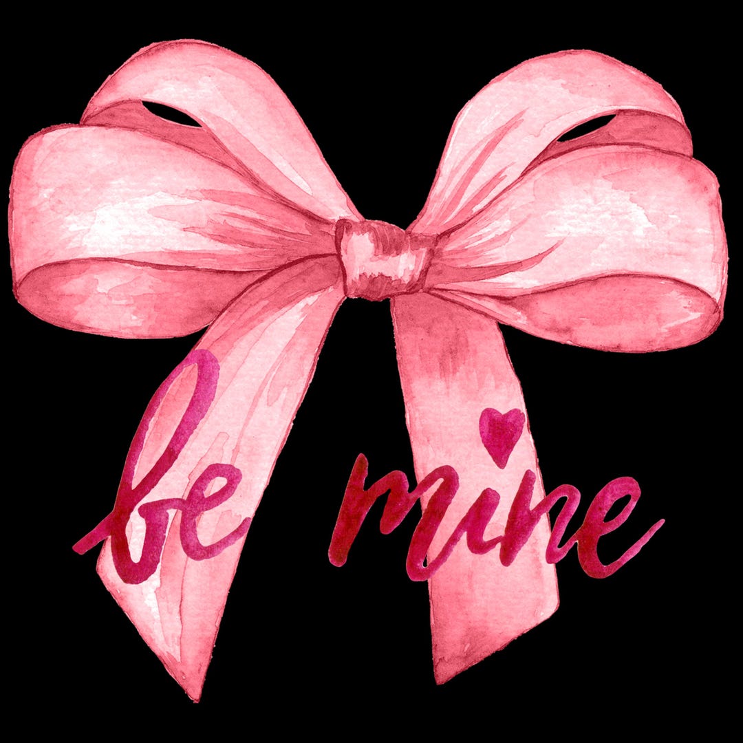 Be Mine Red Bow Clip Art Printable PNG Download - Etsy