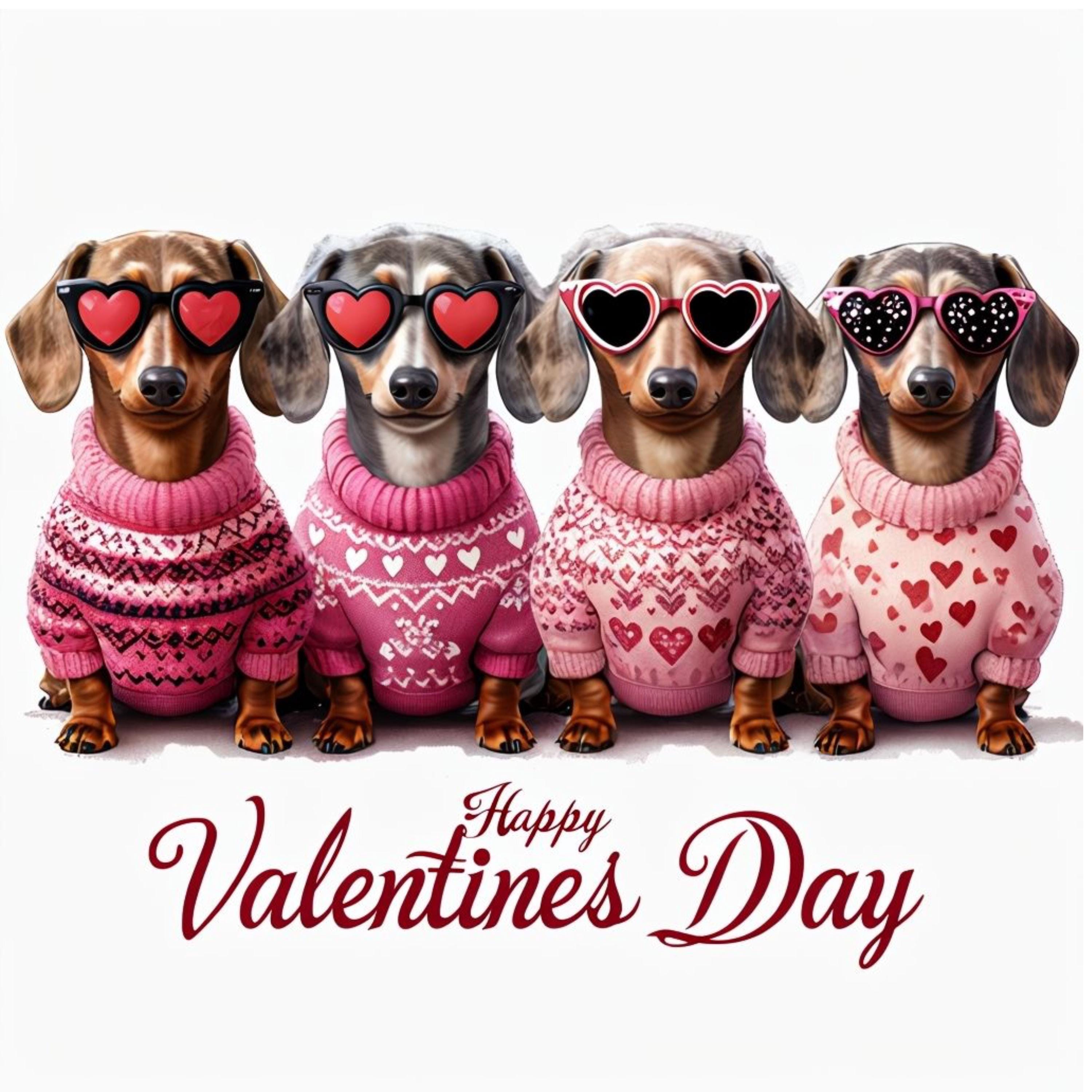 Valentine’s Day Dachshund Love Digital Files SVG and PNG - Etsy