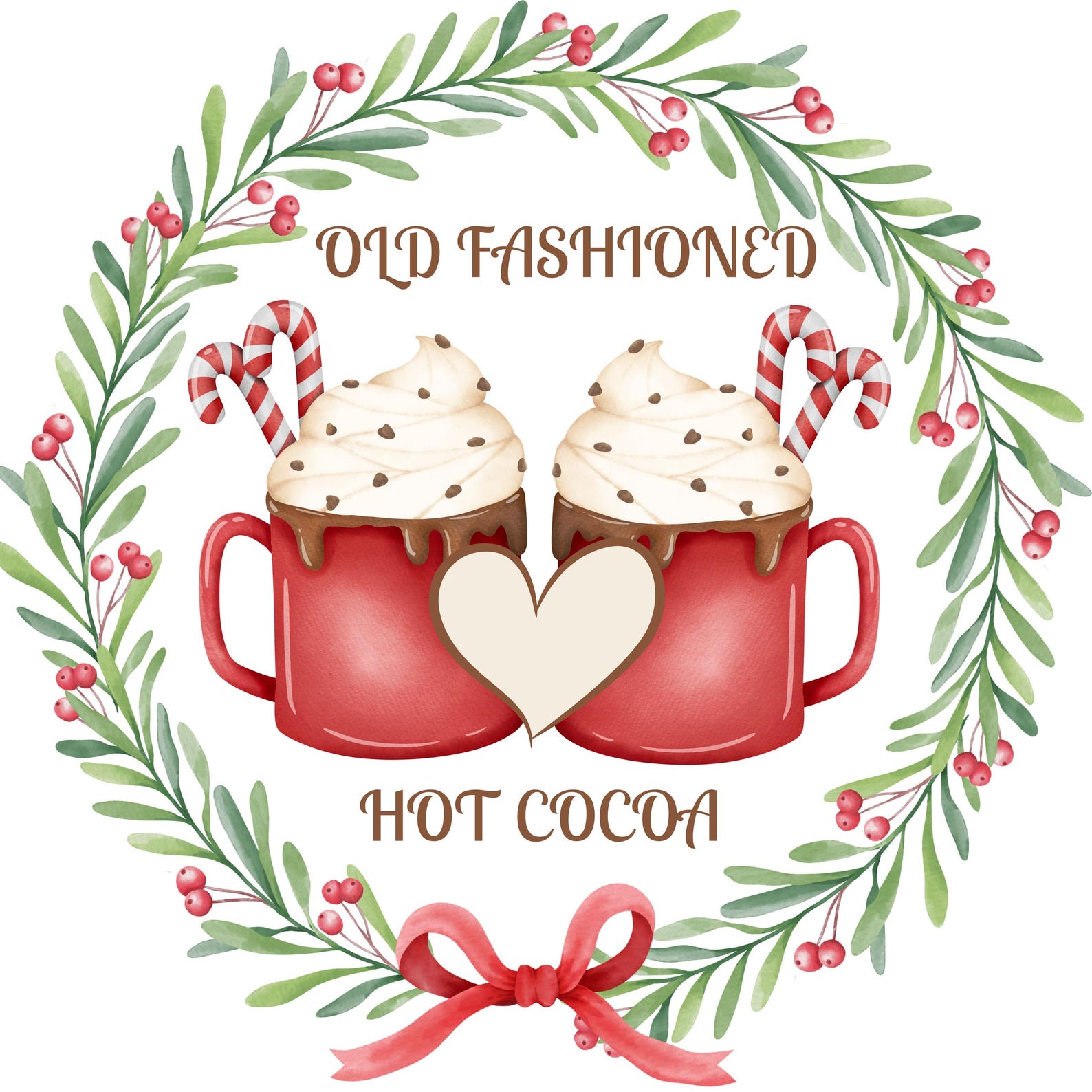 Vintage Hot Cocoa Mug Digital PNG Download - Etsy