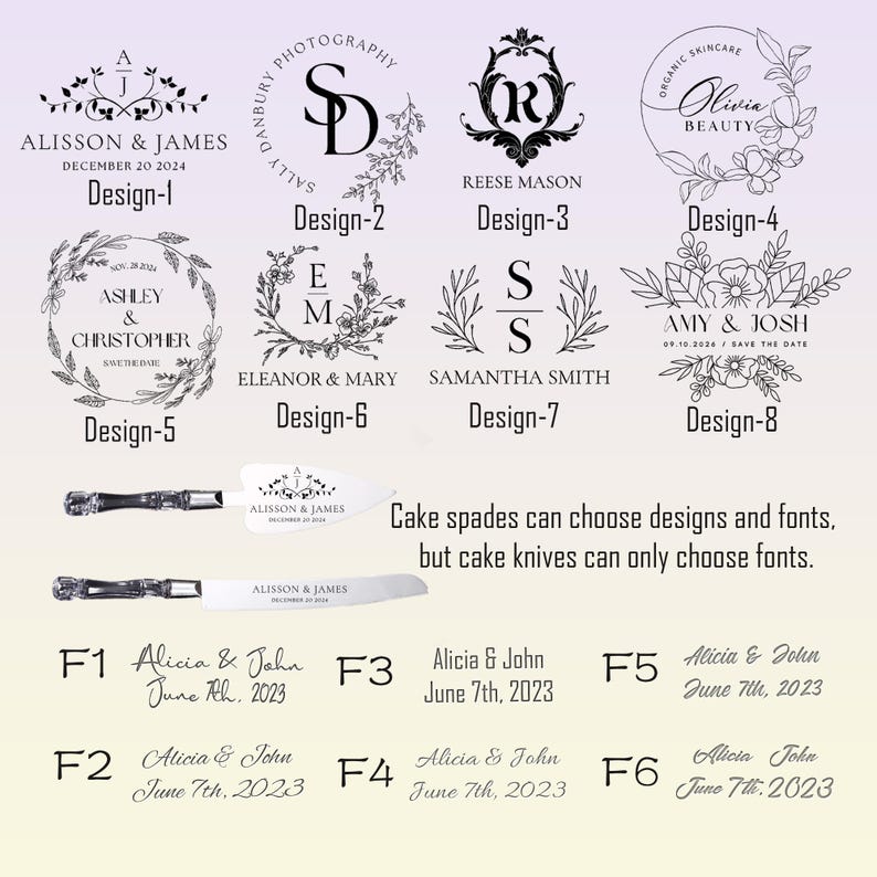 Custom Wedding Cake Server Set | Custom Cake Server | Wedding Gifts ...