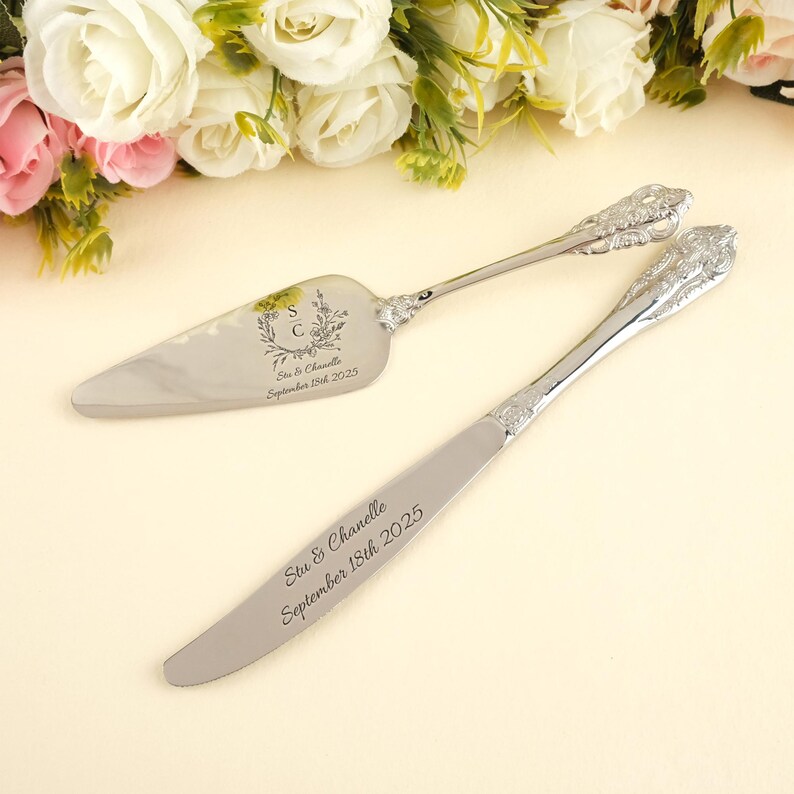 Custom Wedding Cake Server Set | Custom Cake Server | Wedding Gifts ...