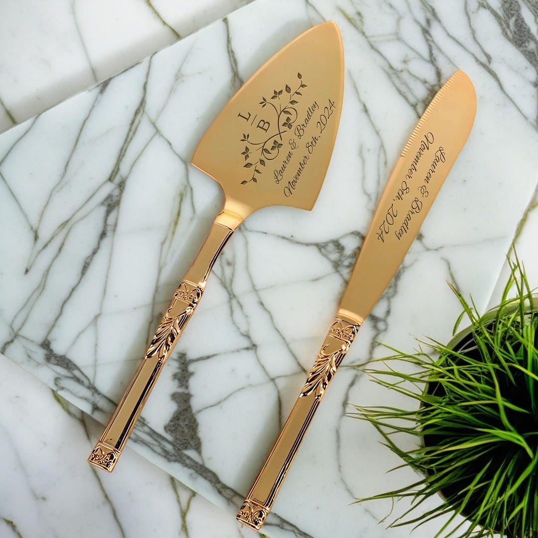 Custom Wedding Cake Server Set | Custom Cake Server | Wedding Gifts ...