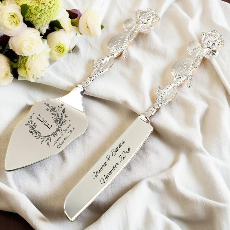 Custom Wedding Cake Server Set | Custom Cake Server | Wedding Gifts ...