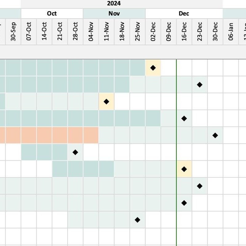 Gantt Charts on Excel - Etsy UK