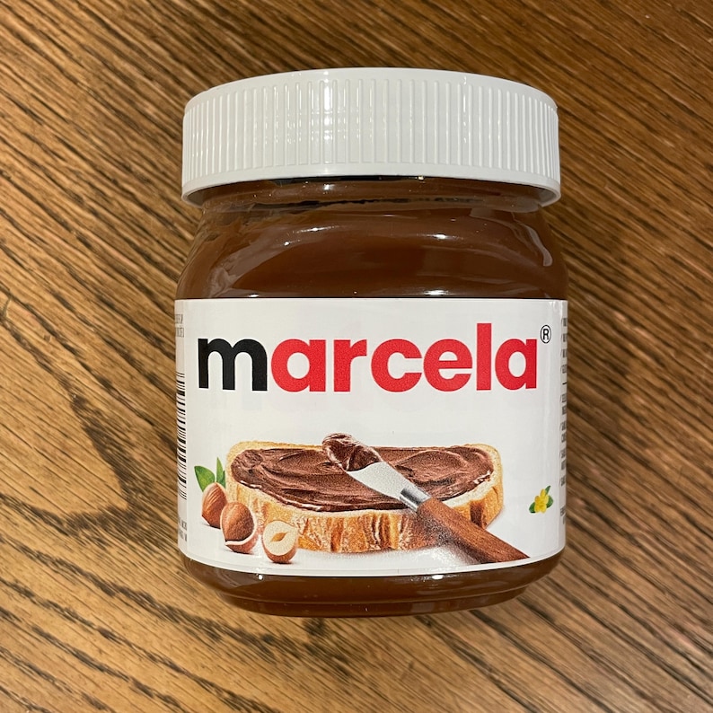 Personalized Chocolate Spread LABEL VINYL STICKER Funny Novelty Gift ...