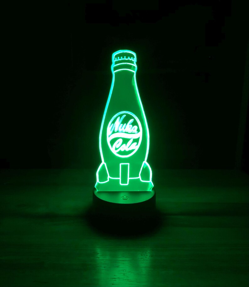 Nuka Cola 3D LED Illusion Lamp, Night Light, Colour Changing, Bedroom ...