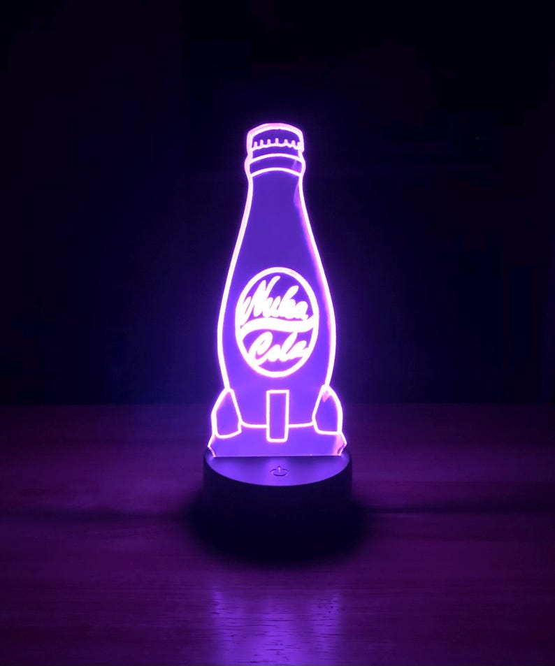 Nuka Cola 3D LED Illusion Lamp, Night Light, Colour Changing, Bedroom ...