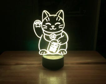 3D LED Middle Finger Lamp, Night Lamp, Night Light, Illusion Lamp ...