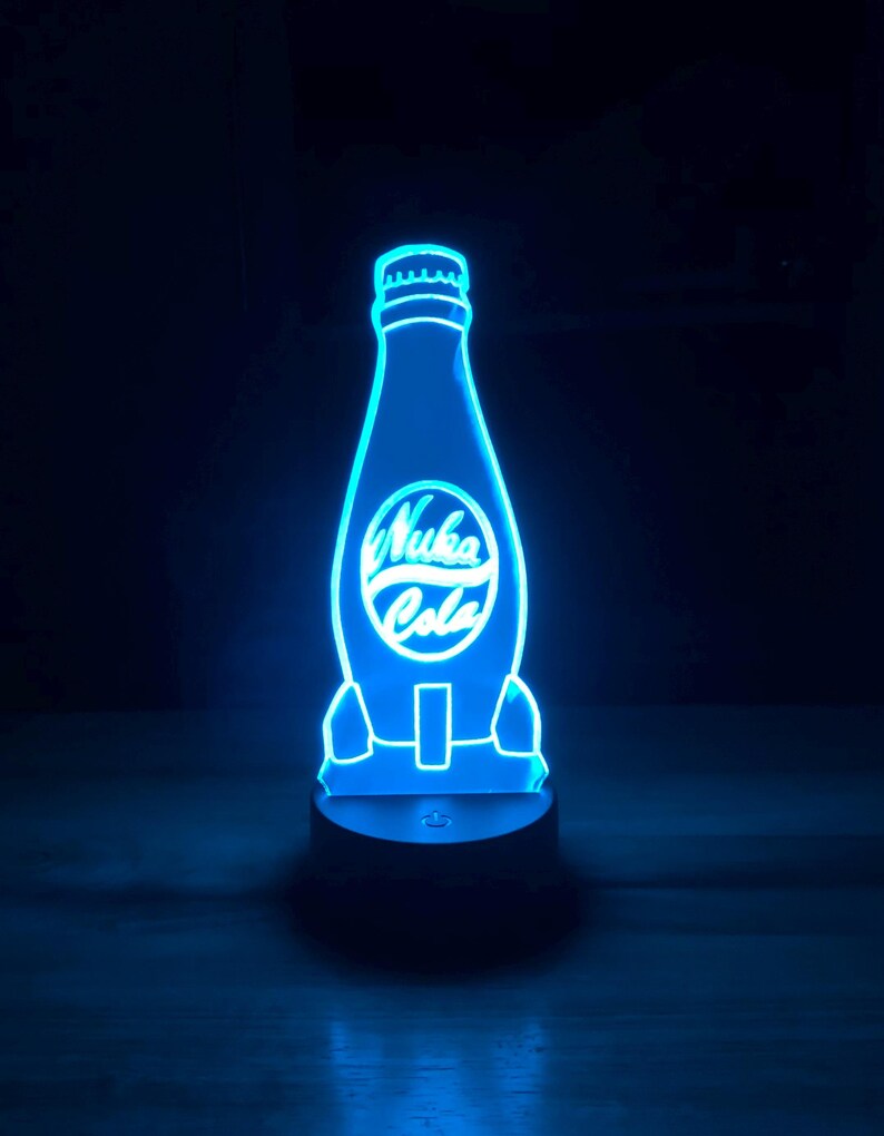 Nuka Cola 3D LED Illusion Lamp, Night Light, Colour Changing, Bedroom ...