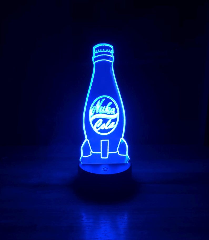 Nuka Cola 3D LED Illusion Lamp, Night Light, Colour Changing, Bedroom ...