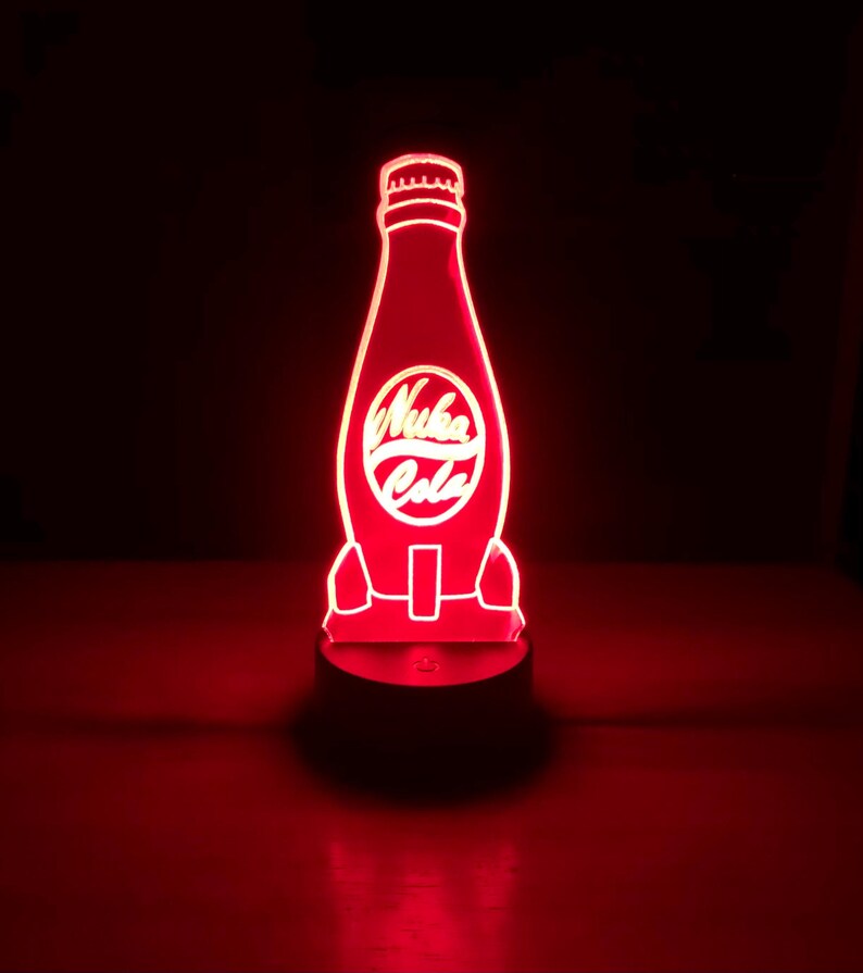 Nuka Cola 3D LED Illusion Lamp, Night Light, Colour Changing, Bedroom ...