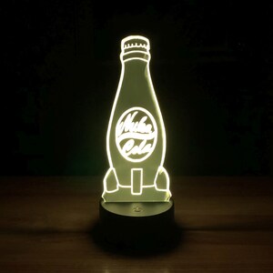 Nuka Cola 3D LED Illusion Lamp, Night Light, Colour Changing, Bedroom ...