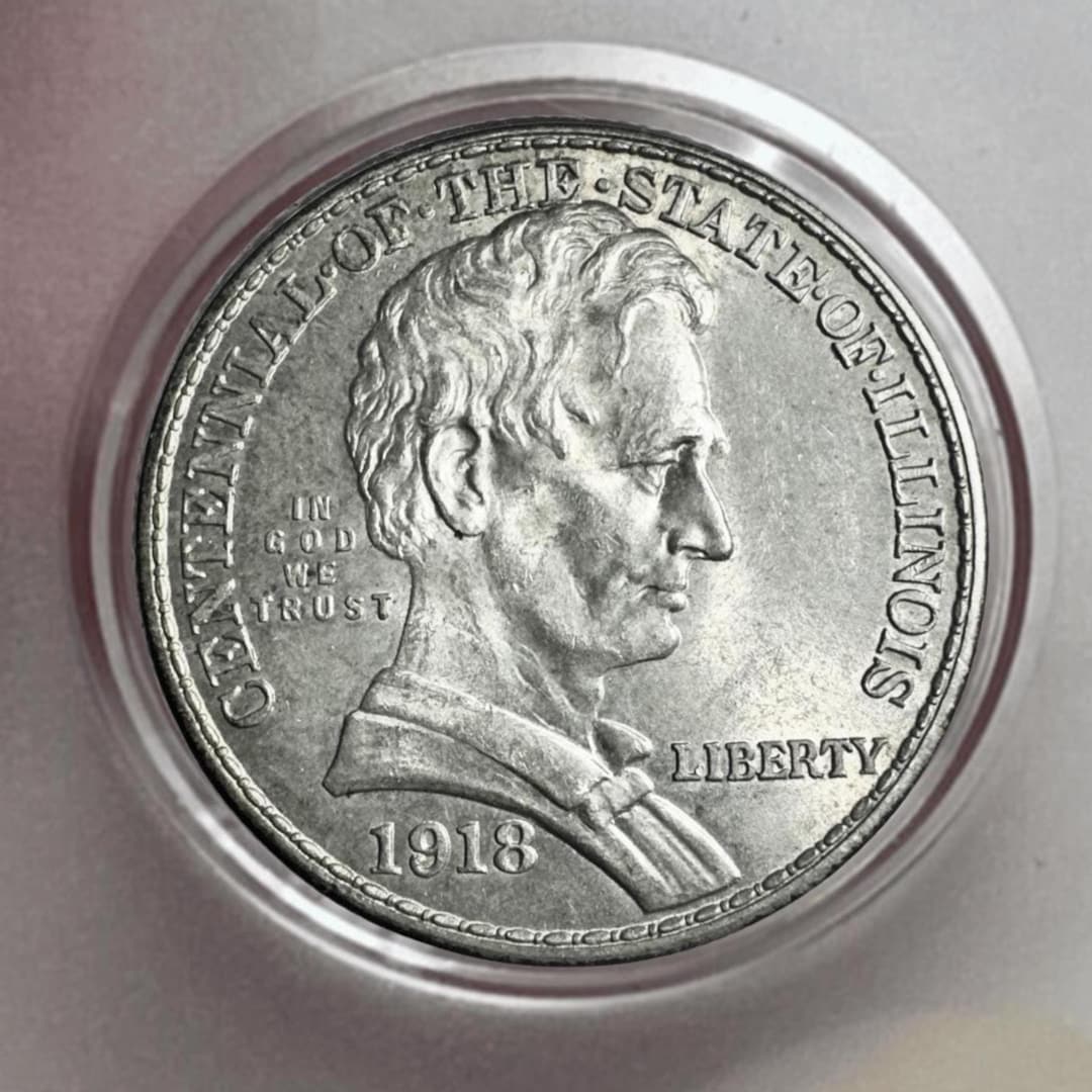 Coins 1918 Illinois Half Dollar Coin Commemorative Rare Collectible ...