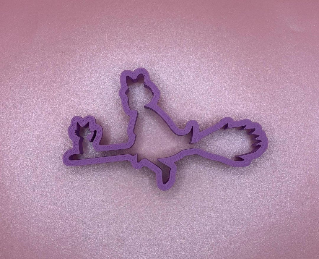 Kiki's Delivery Service Cookie Cutter, Kiki and Jiji on Broom - Etsy