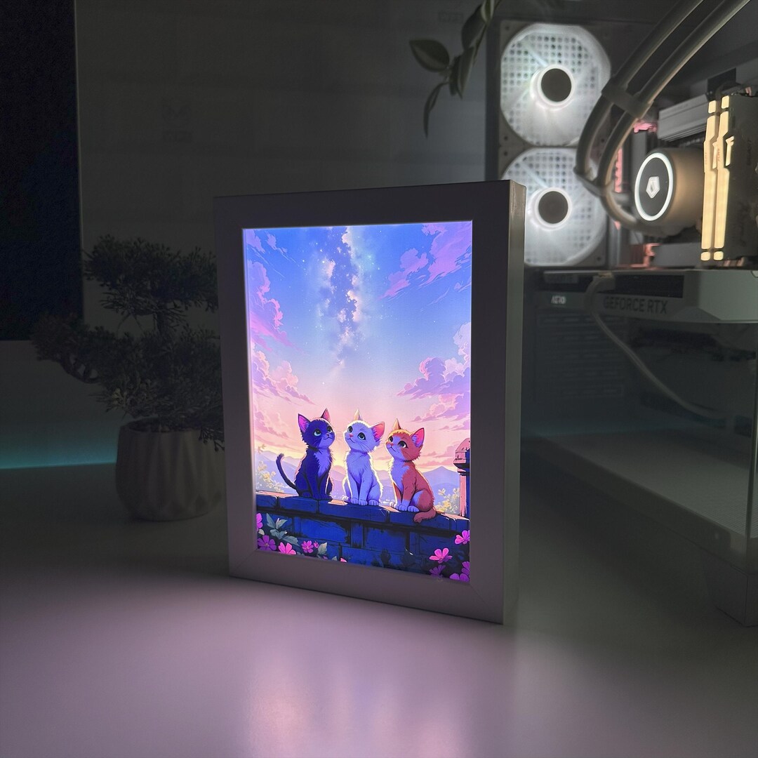LED Frame Handmade / Anime Light Box Fan Art Night Light Light Decor - Etsy