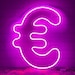 Neon Euro Sign: Bright Decor for Money Lovers - Etsy