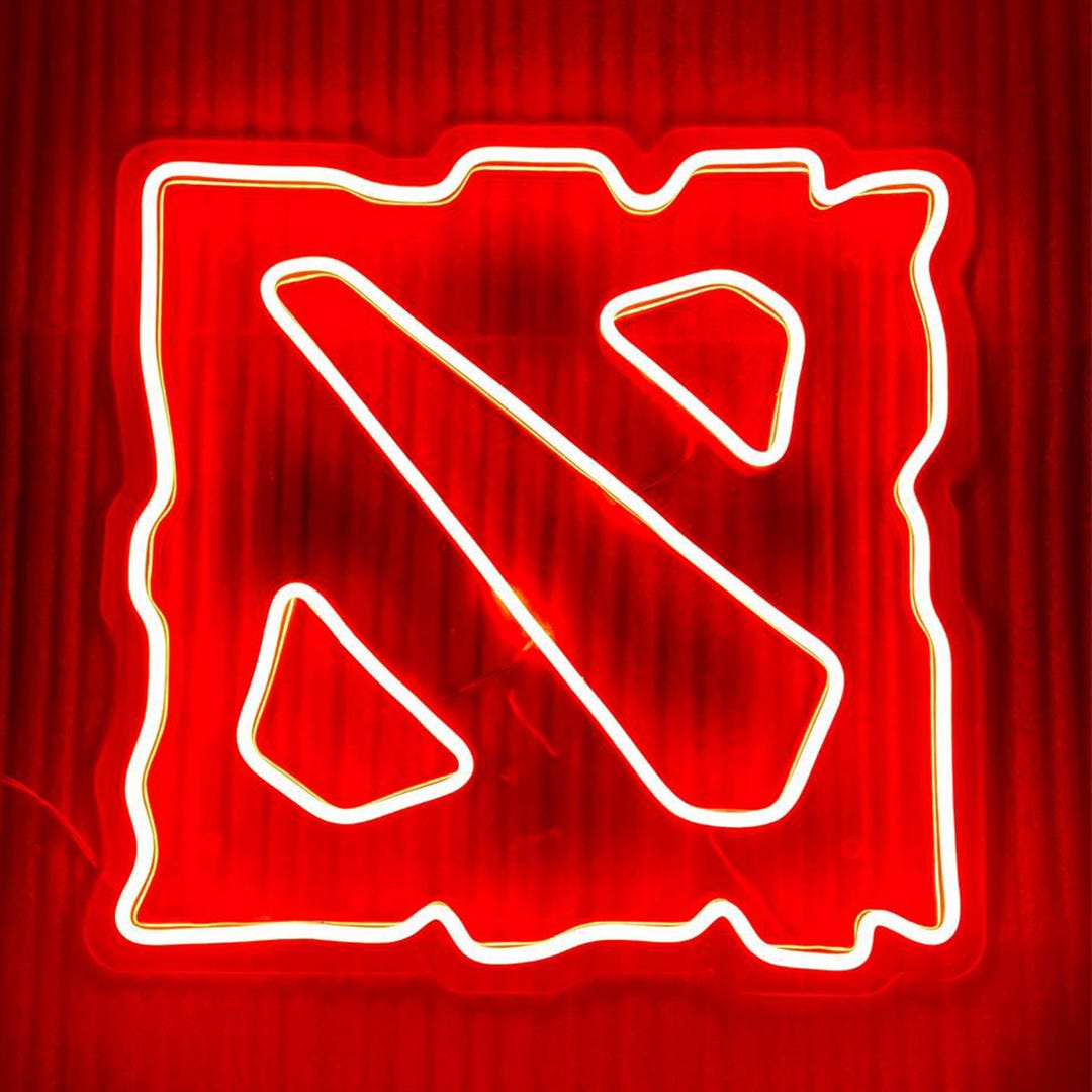 Dota 2 Aegis Neon Sign – LED Game Room Wall Light – Gaming Decor Gift ...