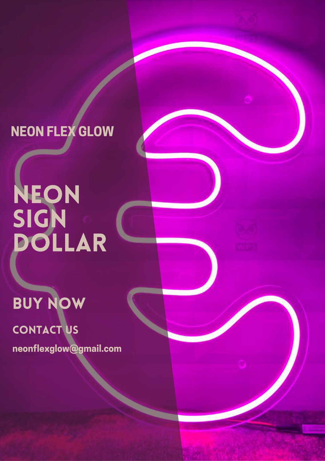 Neon Euro Sign: Bright Decor for Money Lovers - Etsy