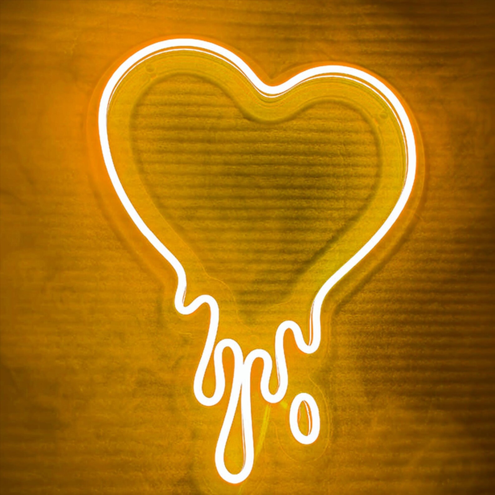 Neon Melting Heart Sign: Bright Decor for Money Lovers - Etsy